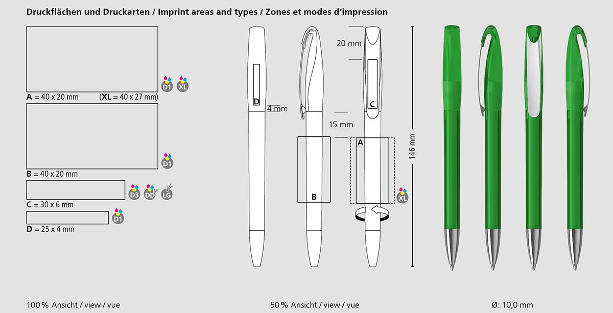 Klio-Eterna – Promotional ballpoint pens ‘Made in Germany’