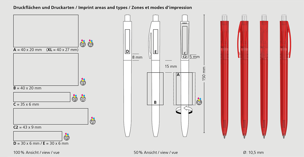 Klio-Eterna – Promotional ballpoint pens ‘Made in Germany’
